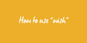 How to use the verb "wish" in english