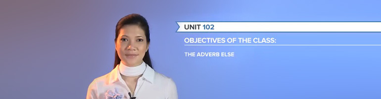Advanced Grammar – The adverb “else”