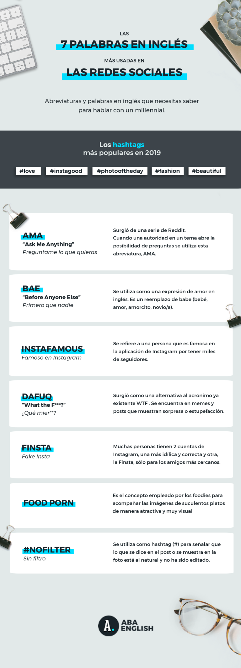 Domina las palabras y términos de las redes sociales en inglés