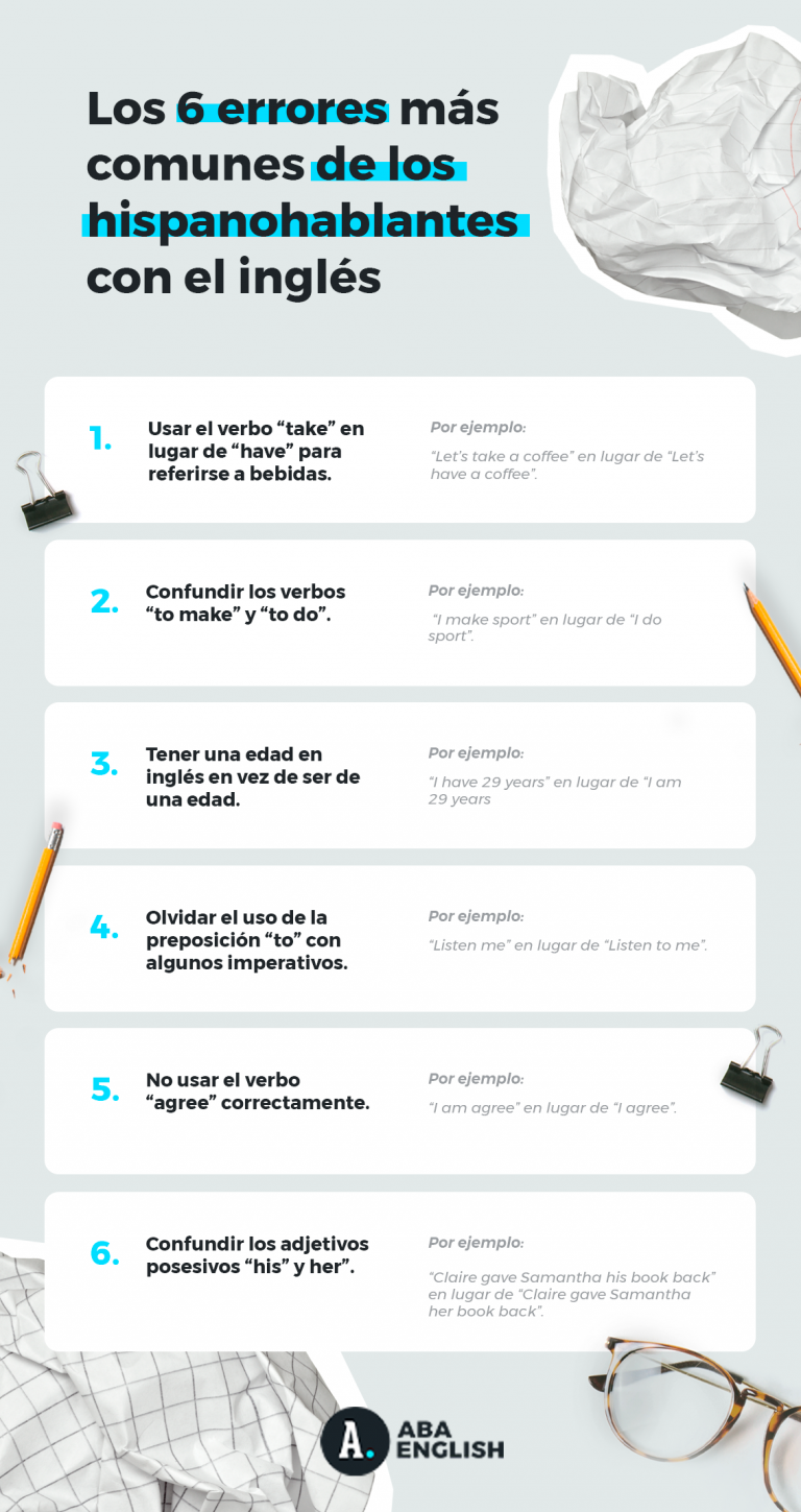 ¡Cuidado con estos errores en inglés si eres hablante de español!